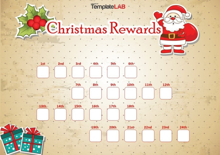Free Printable Christmas Reward Charts Printable Templates ... Free Printable Christmas Reward Charts Printable Templates ...